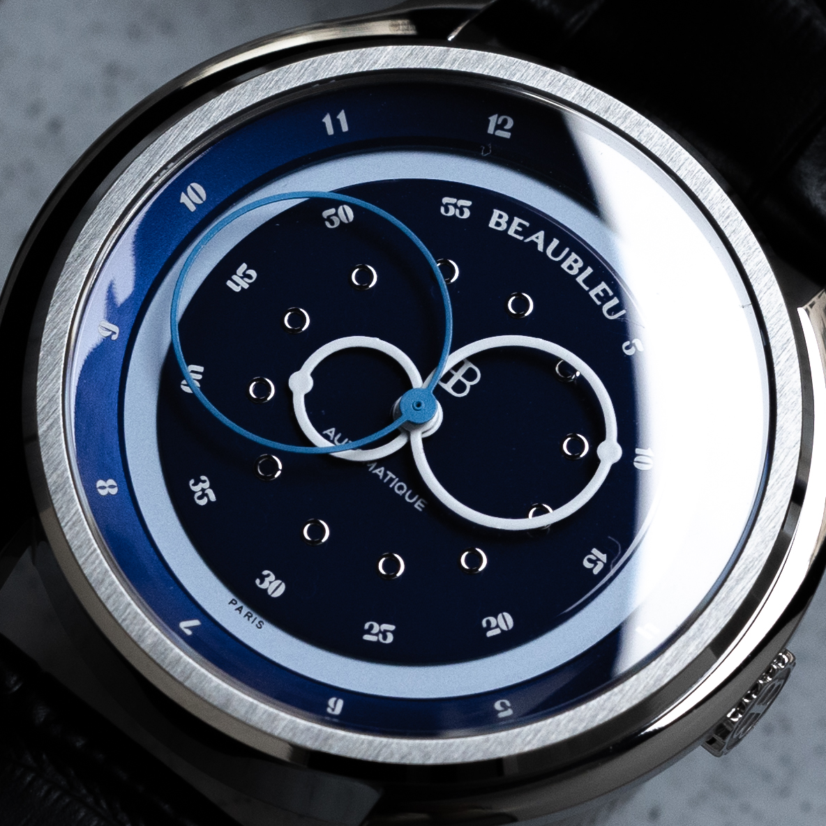 Beaubleu Vitruve GMT Leather Blue B03-GMT-CS-LEATHER