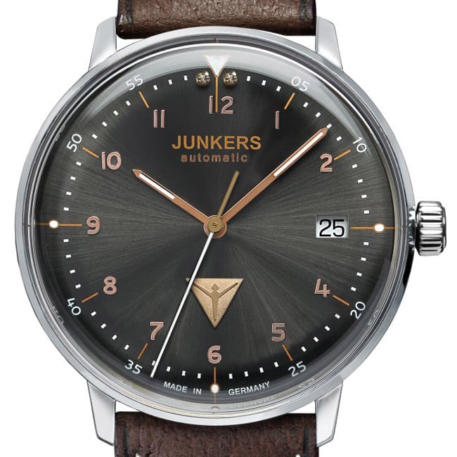 Junkers Bauhaus Lady Cuir 6067-2 - montre automatique allemande