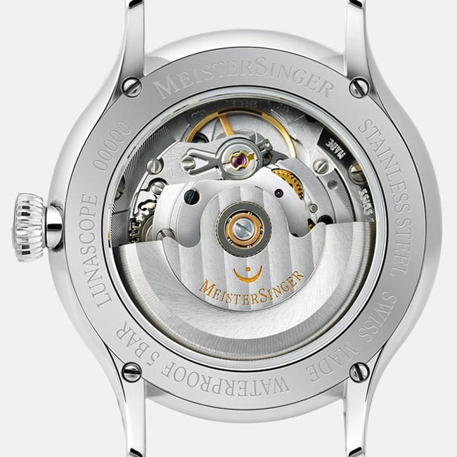 Meistersinger Lunascope LS908 Blue Moonphase - montre automatique