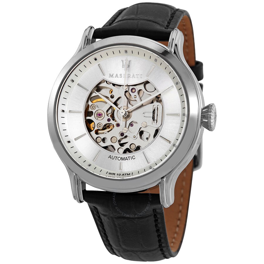 Maserati montre EPOCA 42mm AUTO W/SILVER DIAL BLACK ST