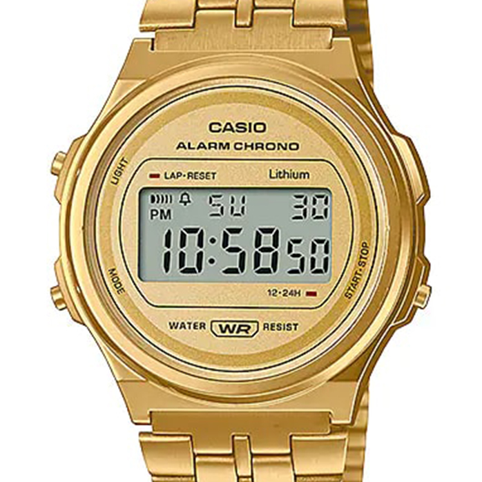 Casio Retro Vintage Or A171WE-1A - Revendeur Officiel