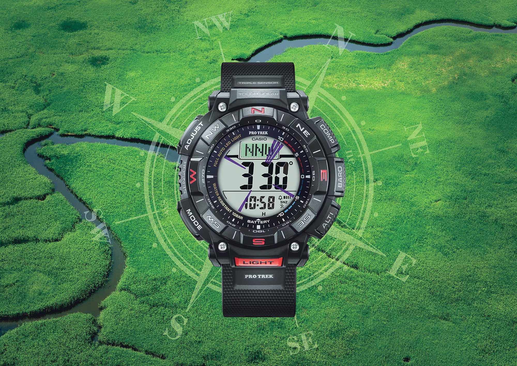 Casio Pro Trek Serie PRG-340 PRG-340-3ER - Official Dealer