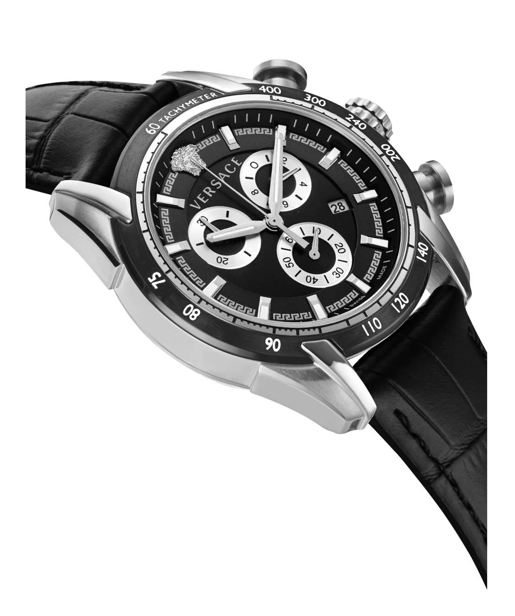 Montre VERSACE Chronographe Cadran Noir. Montre Quartz VE2I00121