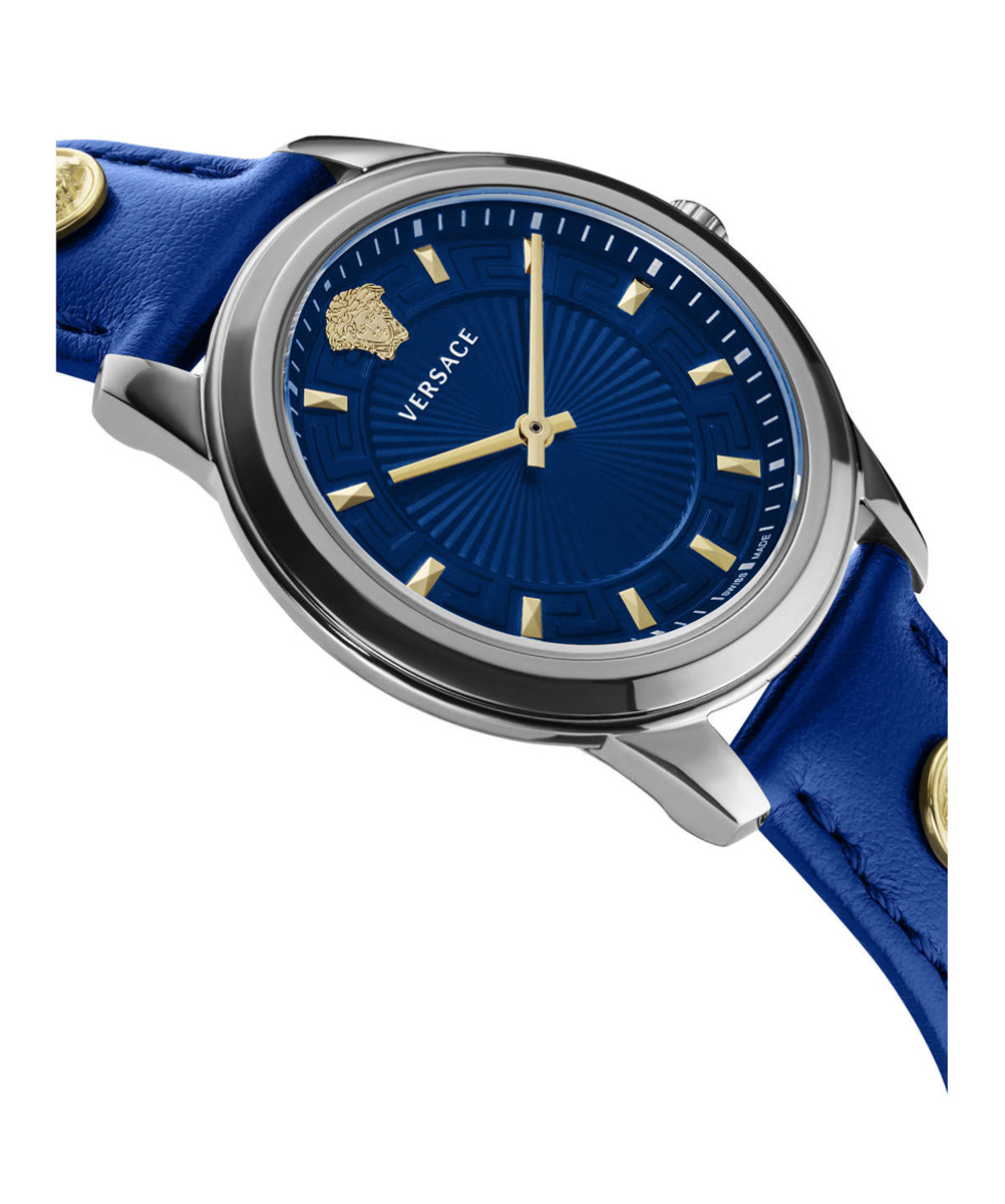 VERSACE Analogique Bleu. Montre Quartz