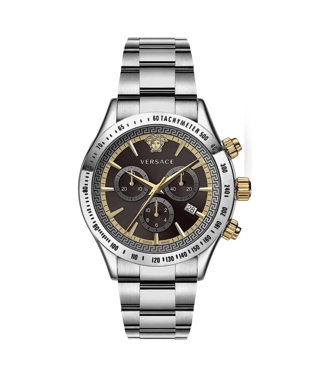 VERSACE Chronographe 44mm. Montre Quartz