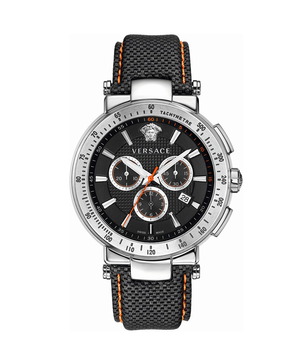 VERSACE Chronographe 45mm. Montre Quartz