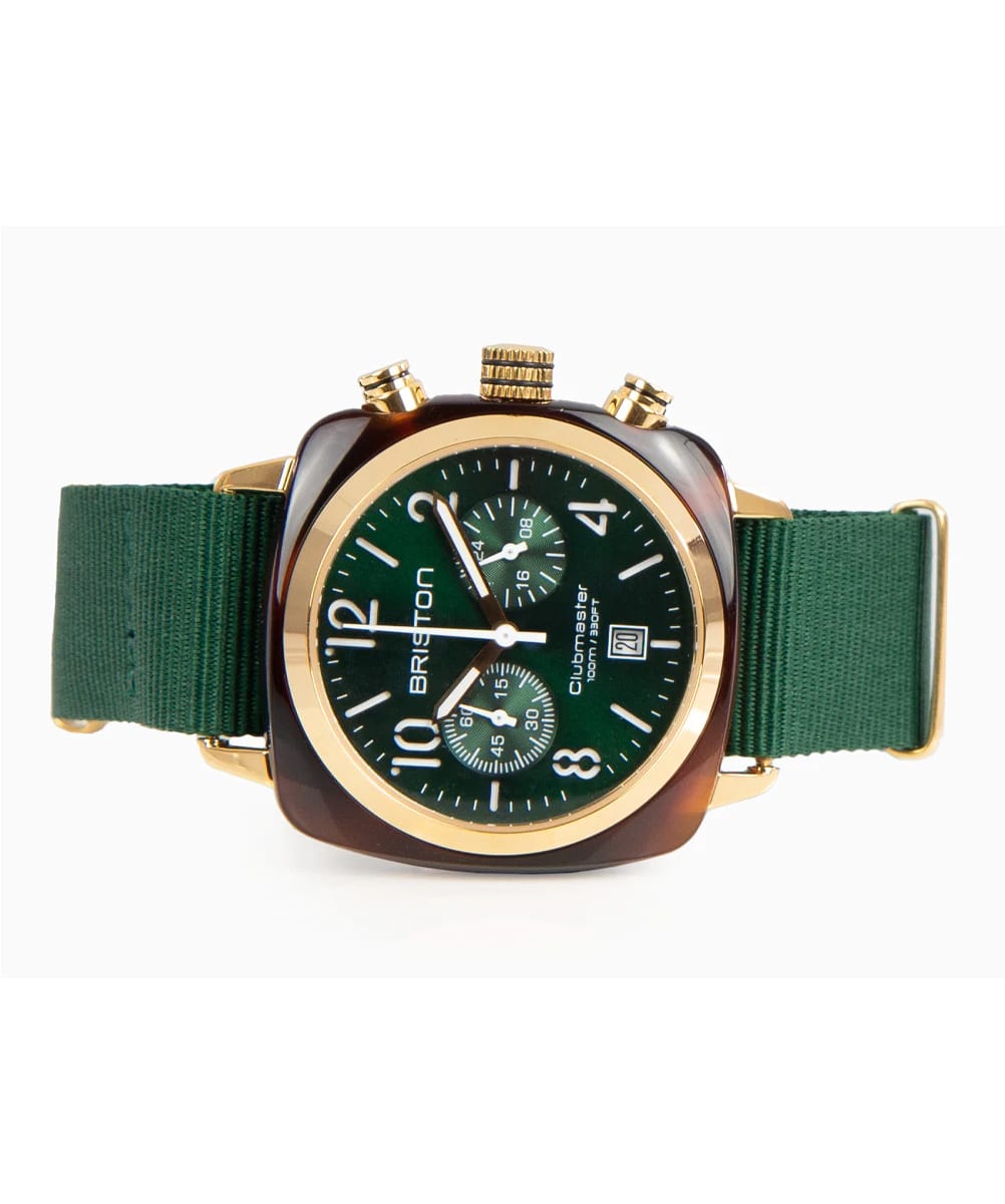 Montre BRISTON Clubmaster Classic Acetate Vert Anglais 40mm- Montre ...
