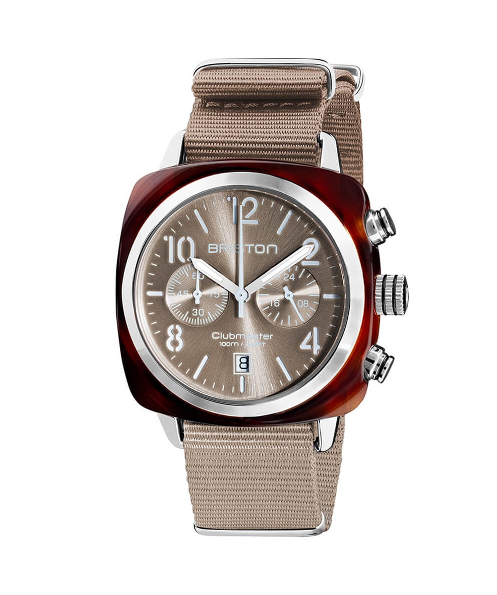 Montre BRISTON Clubmaster Classic Acetate Gris 40mm- Montre quartz ...