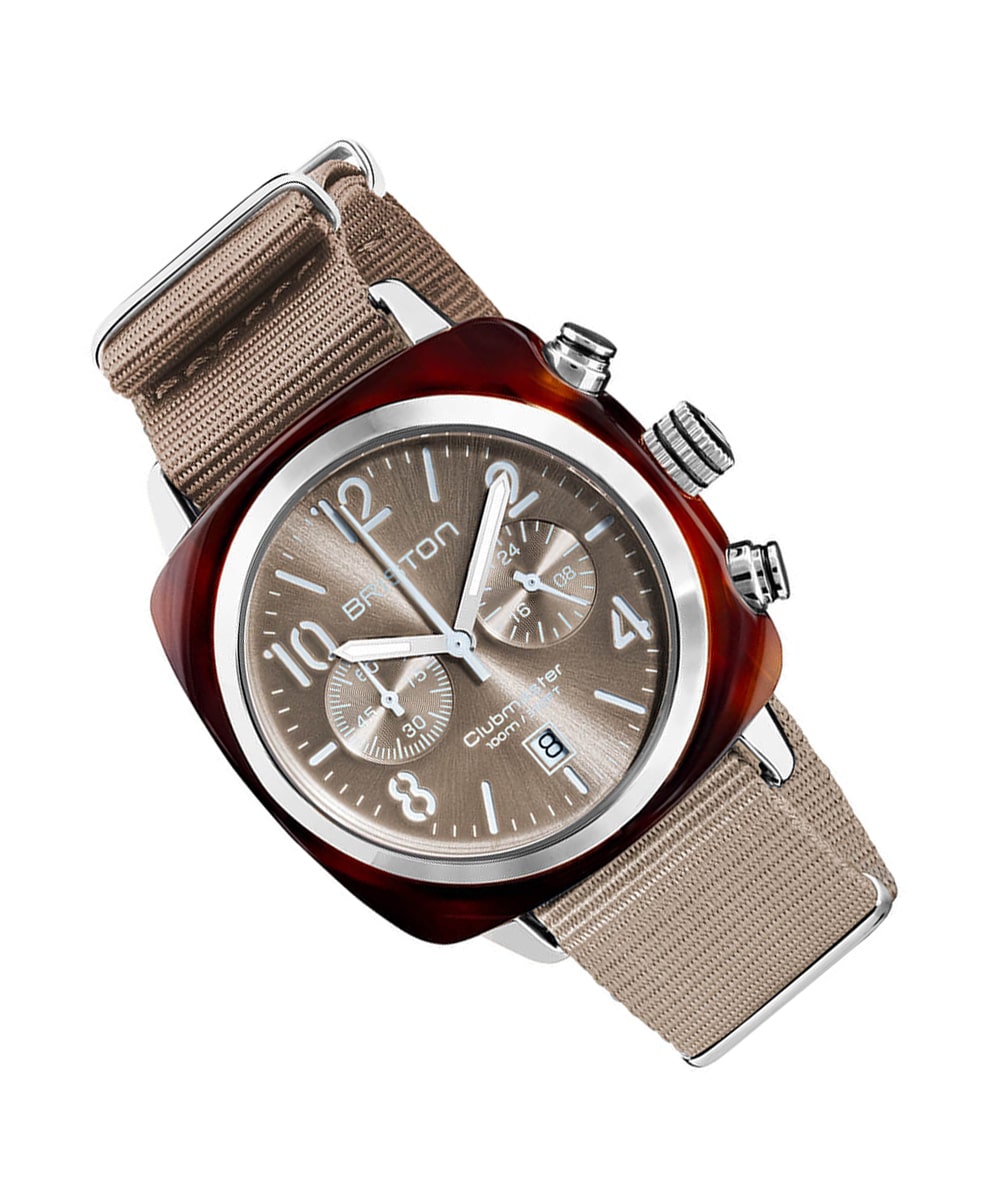 Montre BRISTON Clubmaster Classic Acetate Gris 40mm- Montre quartz ...