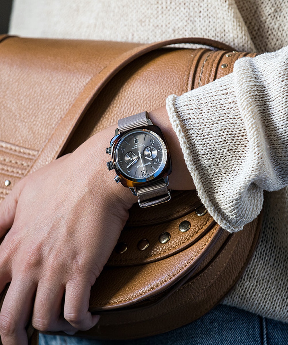 Montre BRISTON Clubmaster Classic Acetate Gris 40mm- Montre quartz ...