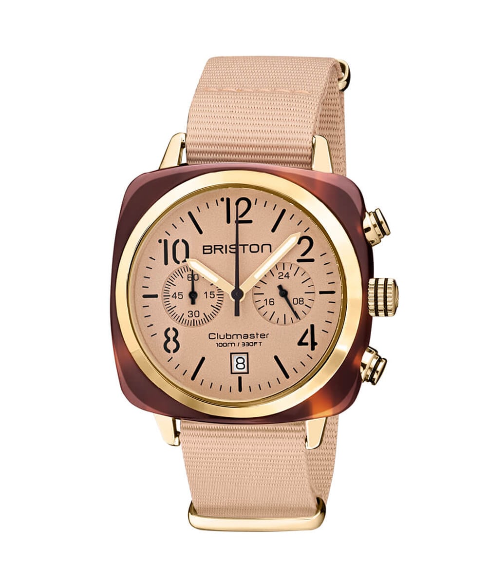 Montre BRISTON Clubmaster Classic Acetate Terracotta 40mm- Montre ...
