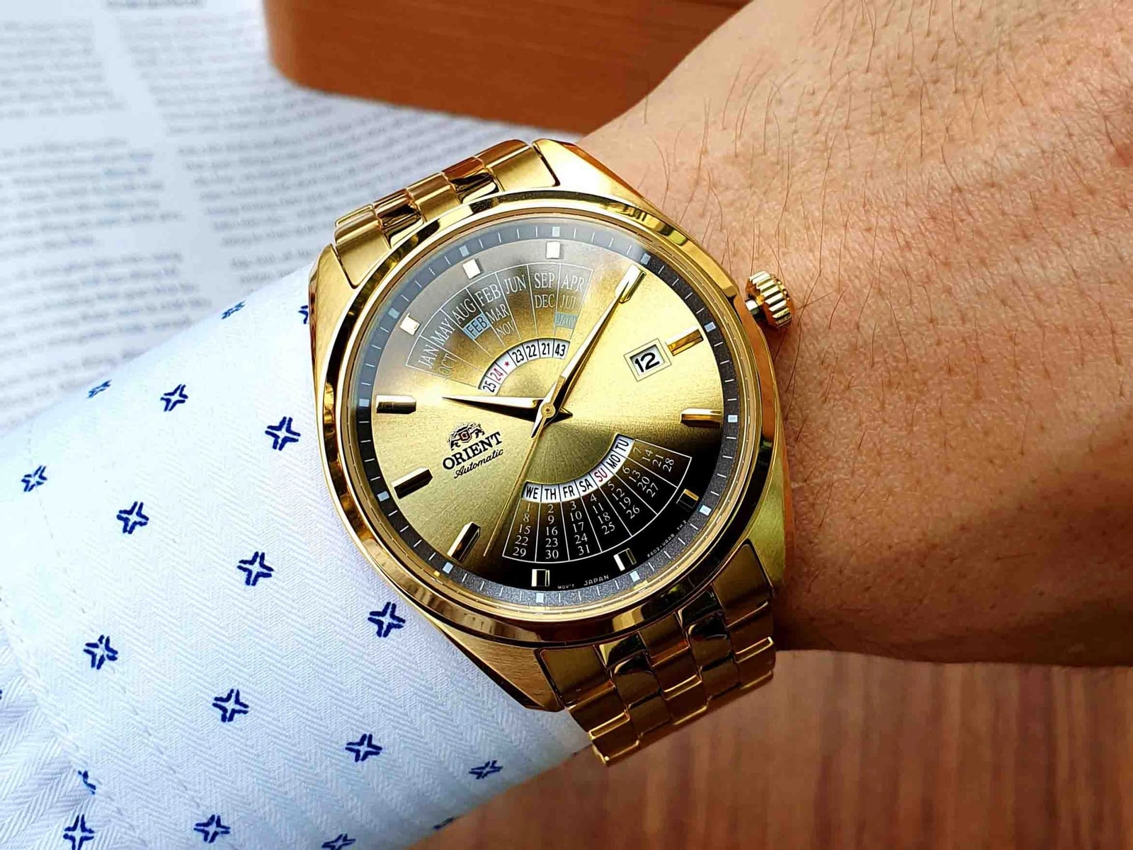 Montre Orient Multiyear Calendar Gold RA-BA0001G10B Montre Orient Multiyear Calendar Gold RA-BA0001G10B