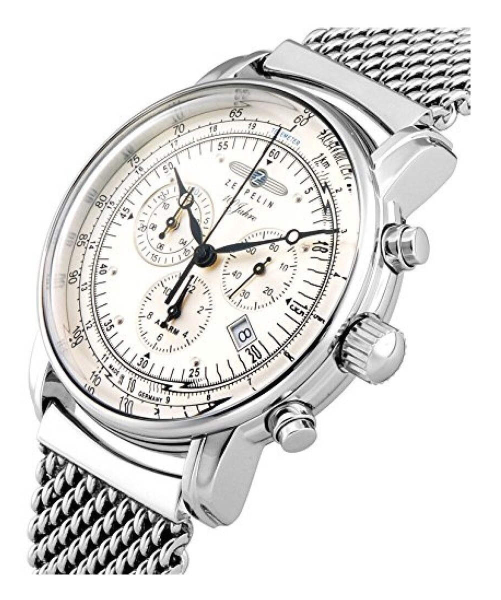 Montre Zeppelin 100 Jahre Analogique Argent 7680-M1 - Montre Quartz