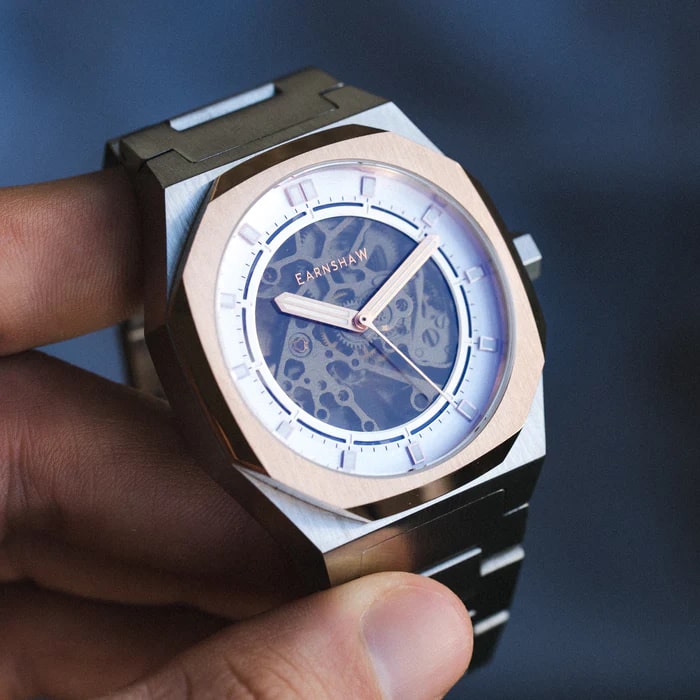 Montre Earnshaw Drake Skeleton Automatic Morning Gold