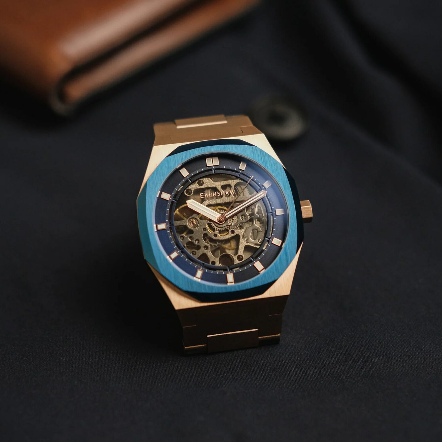 Montre Earnshaw Drake Skeleton Automatic Royal Blue