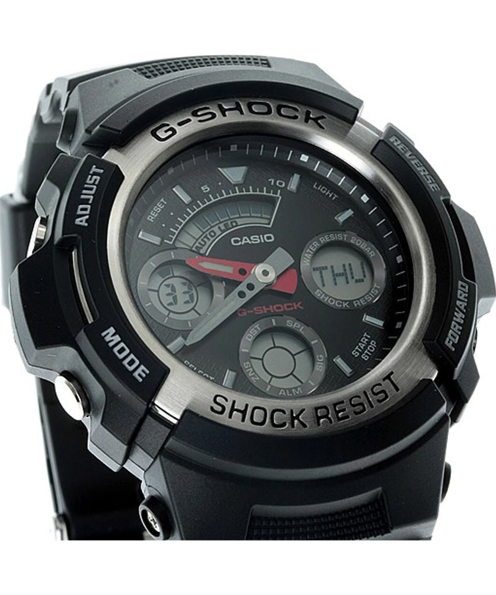 Montre Casio G-Shock Analogique Noir Série AW-590 AW-590-1AER