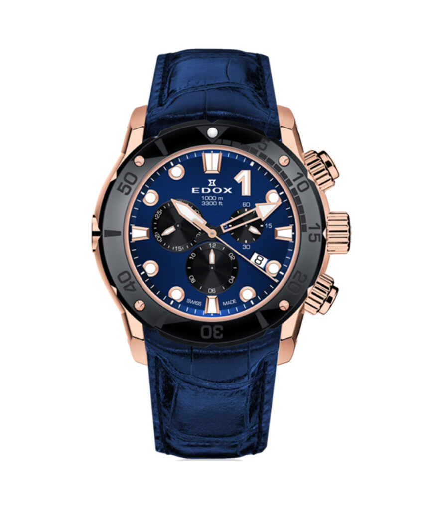 Montre Edox CO-1 Chronograph Blue Quartz 10242-TINR-BUIRN