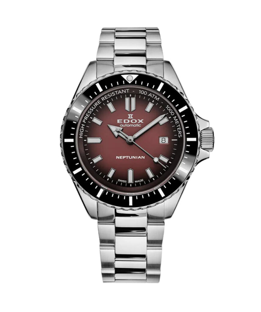 Montre Edox Neptunian Automatic Red 80120-3NM-BRD