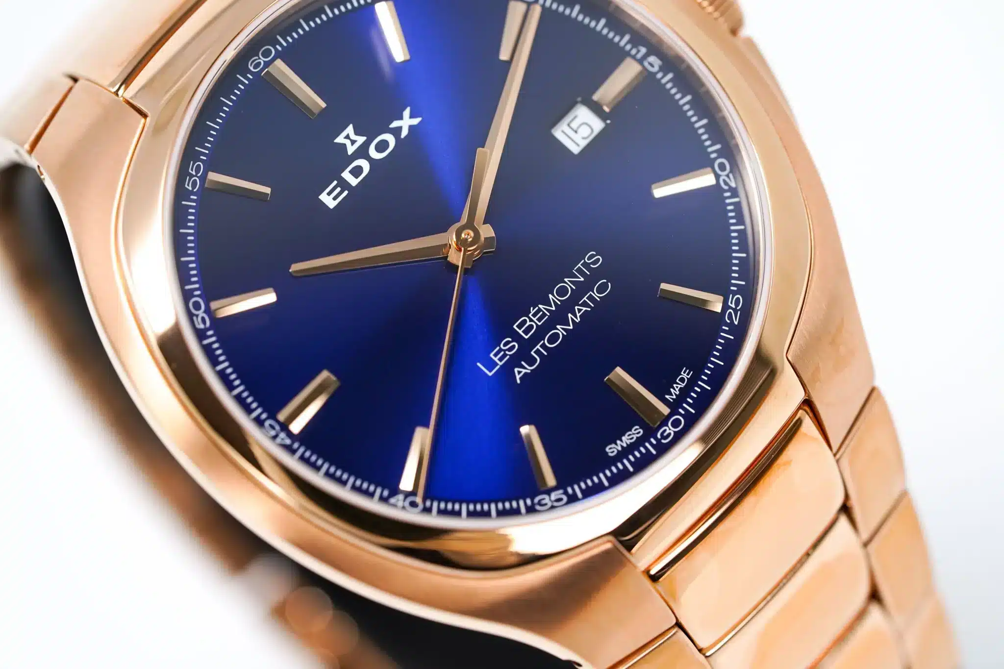 Montre Edox Les Bémonts Ultra Slim Date Quartz 56003-37R-BUIR