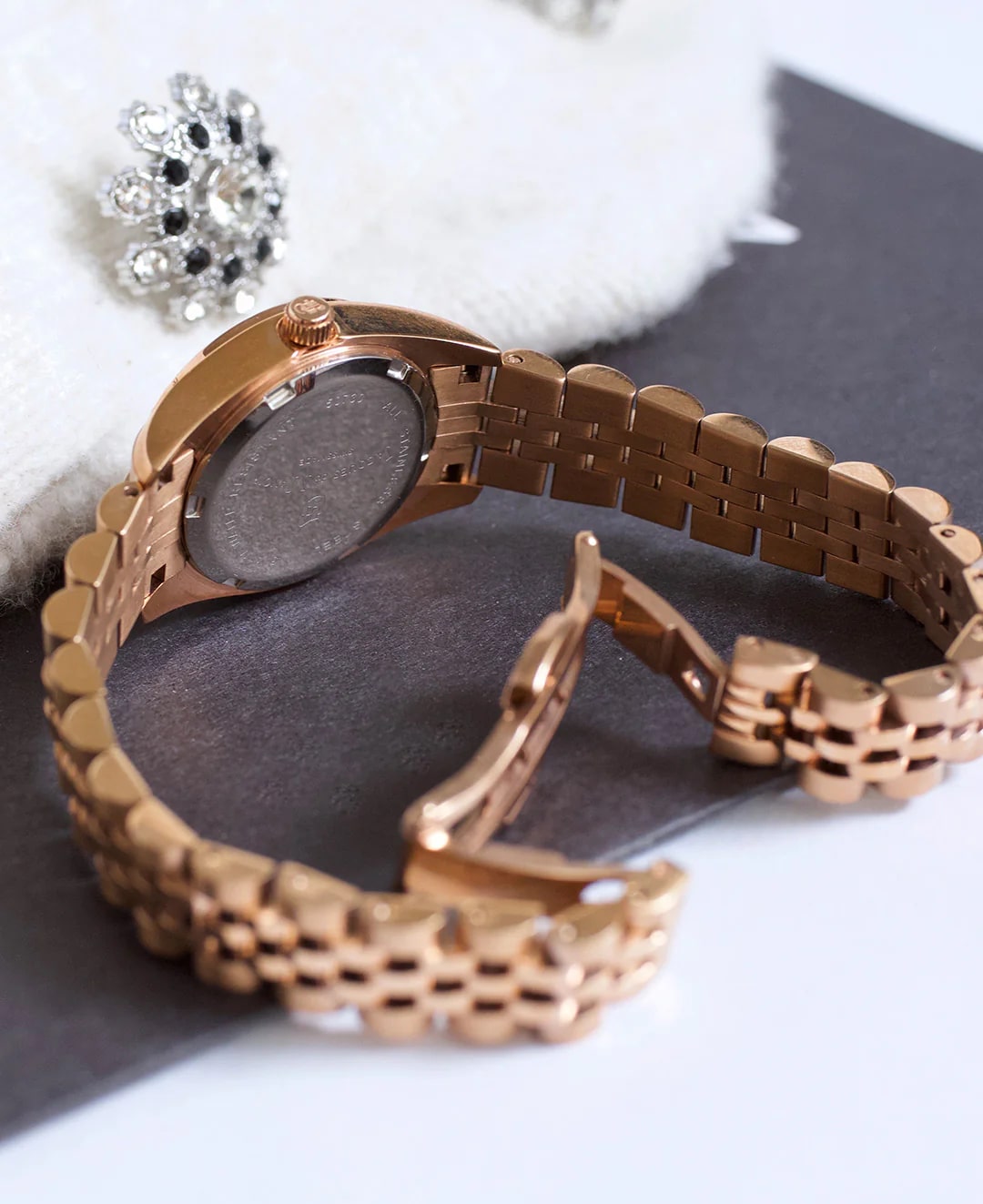 Montre Jacques Du Manoir Marron Or Rose Inspiration NROP-18