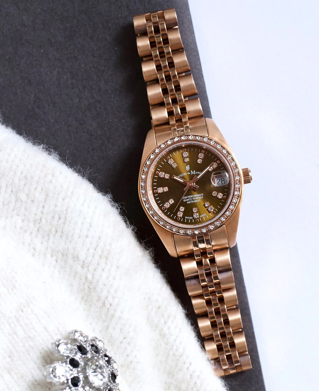 Montre Jacques Du Manoir Marron Or Rose Inspiration NROP-18